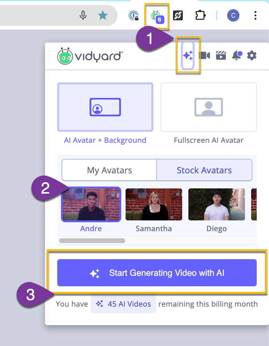 How to generate an AI video – Vidyard Support