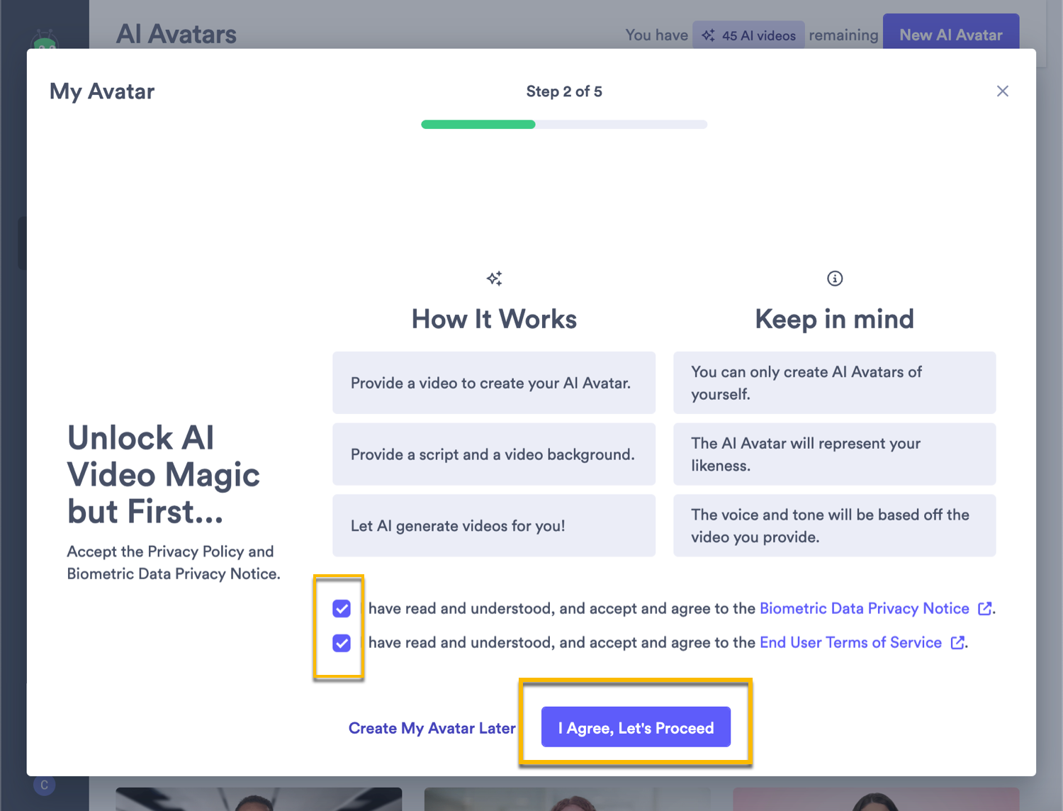 How to create a custom AI Avatar – Vidyard Support