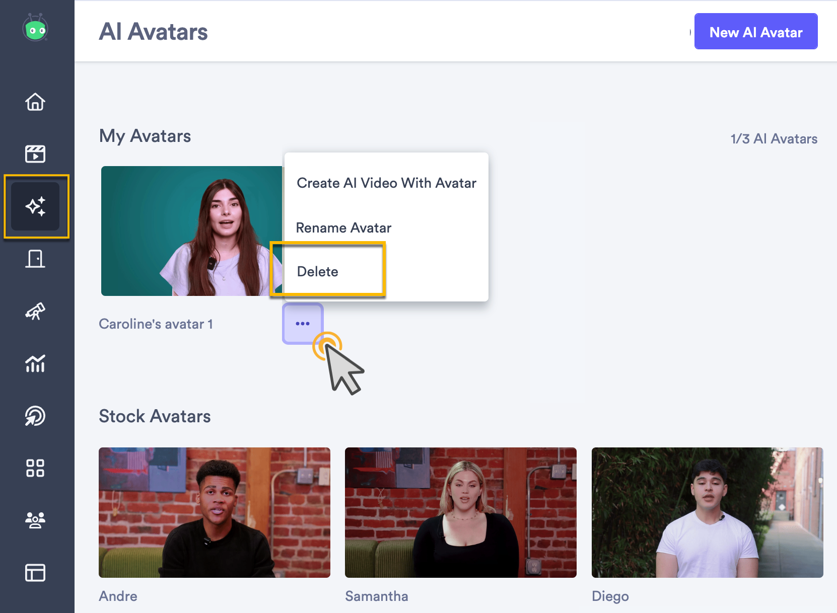 How to create a custom AI Avatar – Vidyard Support