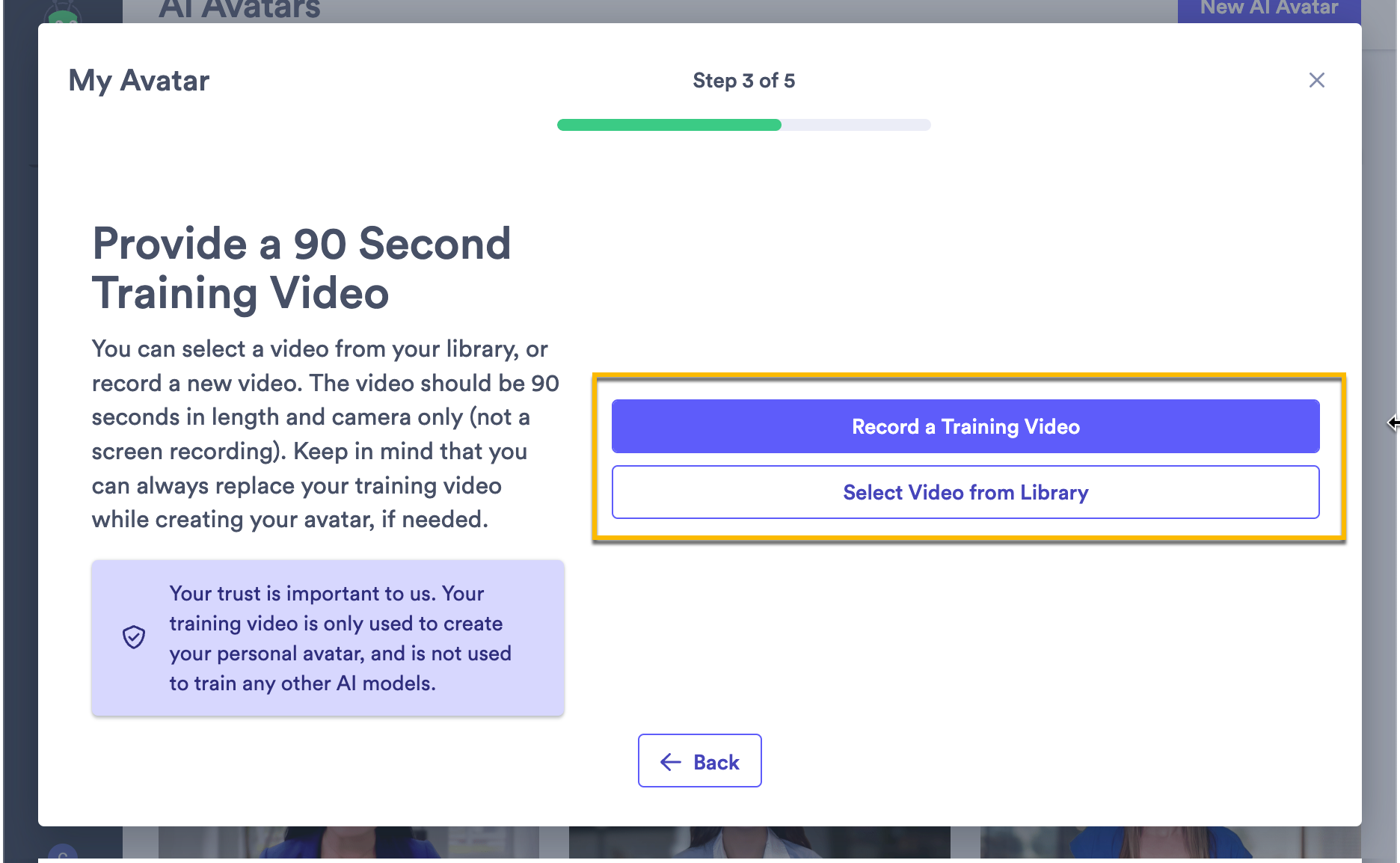 How to create a custom AI Avatar – Vidyard Support
