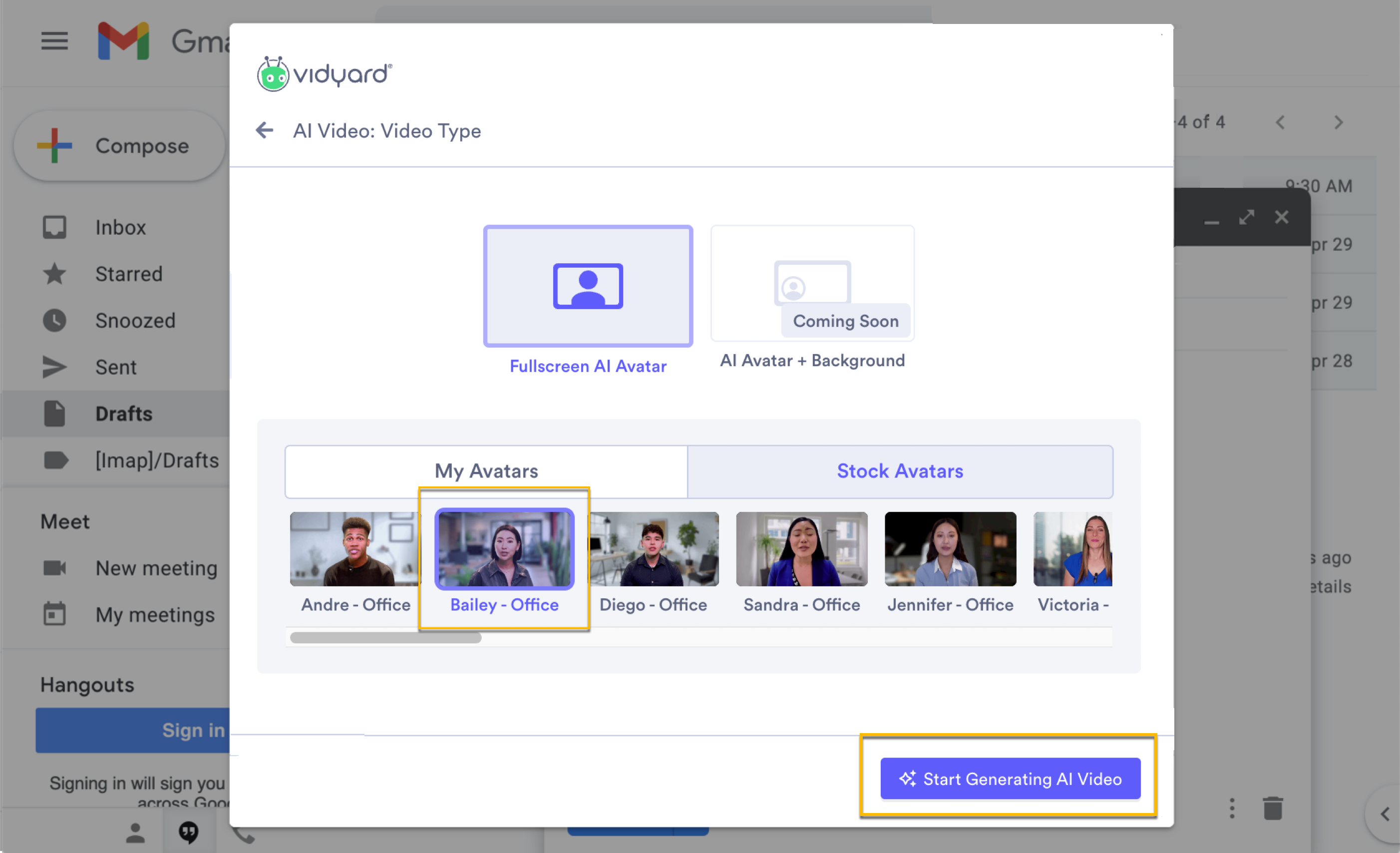 How to generate an AI video – Vidyard Support