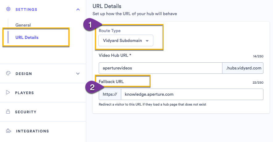 Create a new video hub – Vidyard Support