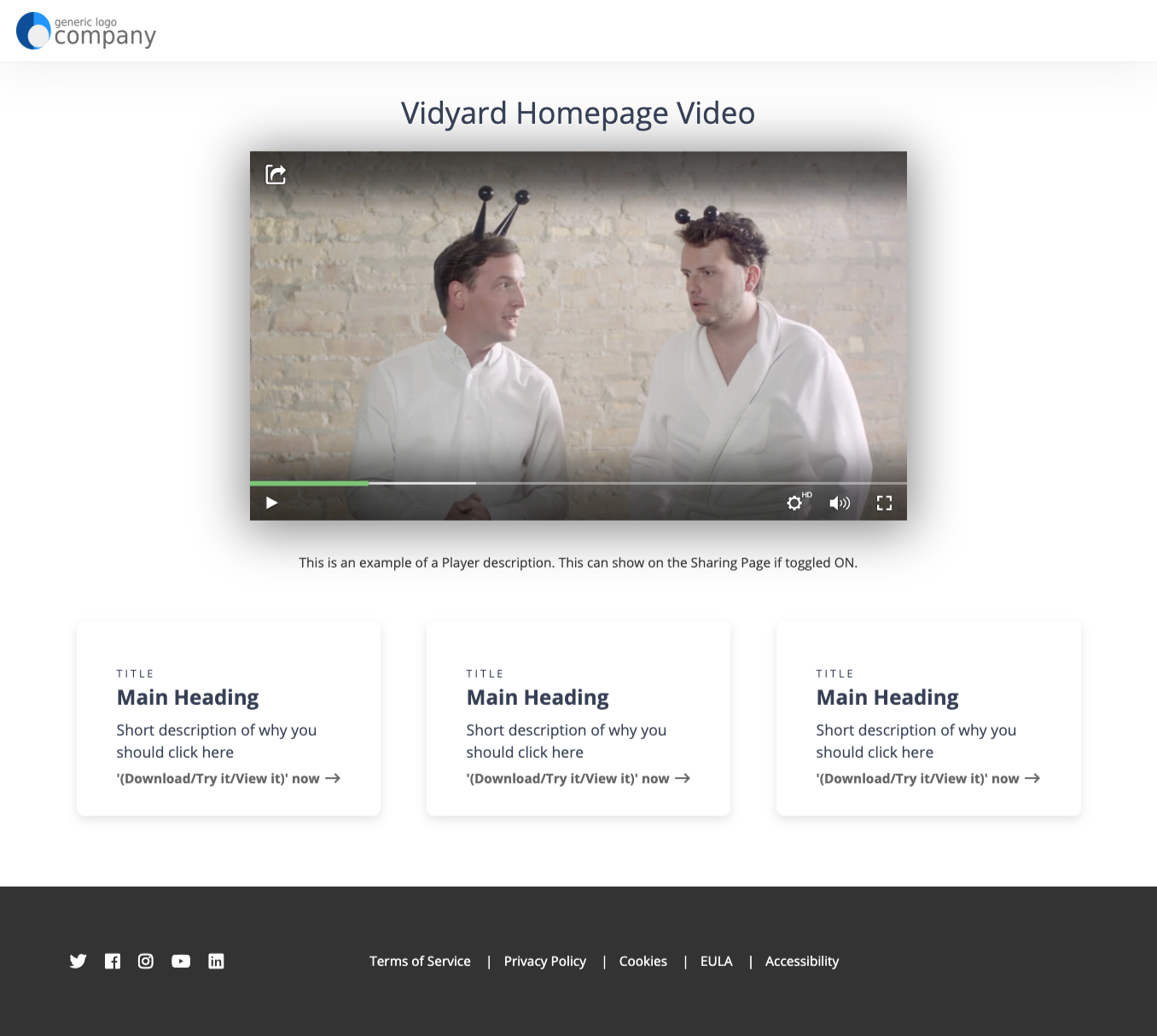Customize your branded sharing page with HTML and CSS – Vidyard Support