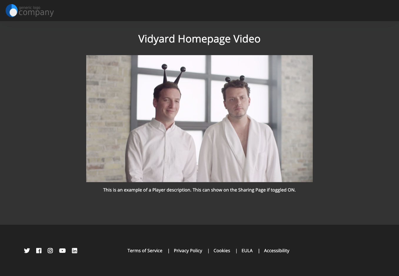 Customize your branded sharing page with HTML and CSS – Vidyard Support