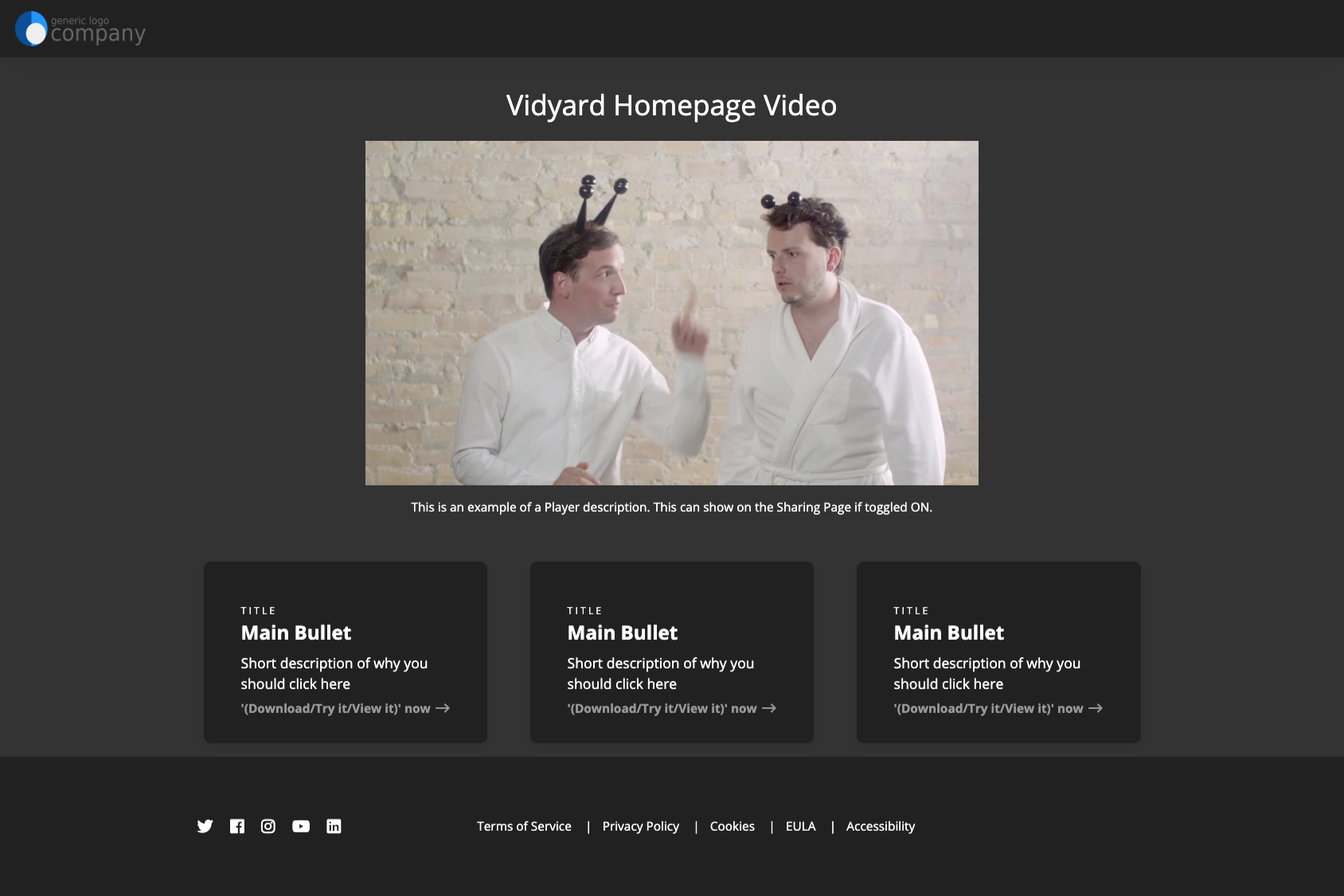 Customize your branded sharing page with HTML and CSS – Vidyard Support