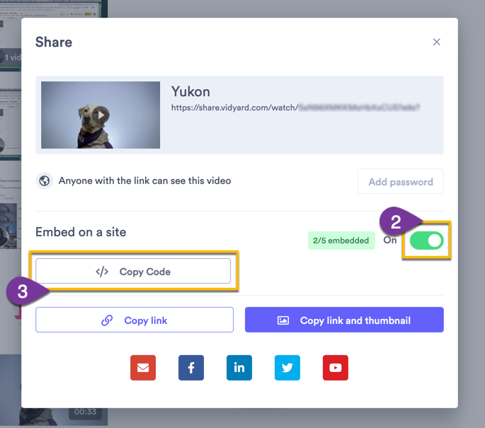 Embed your video on a webpage – Vidyard Support