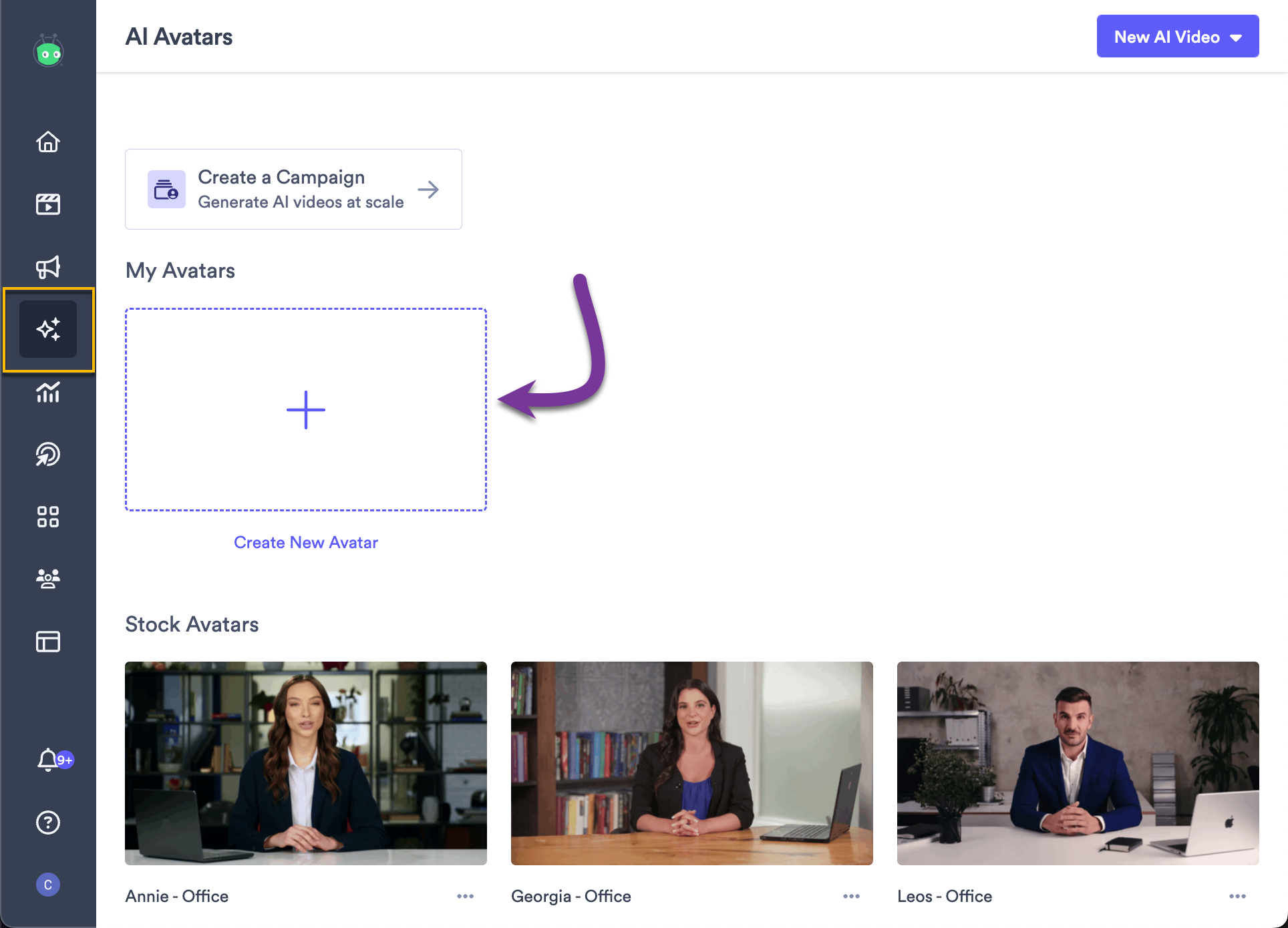 How to create a custom AI Avatar – Vidyard Support