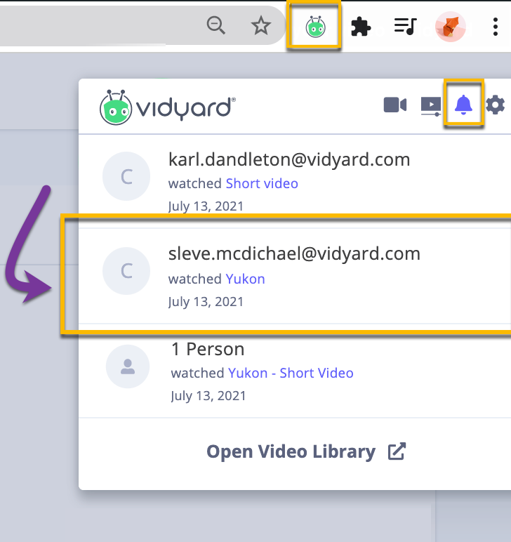 How to change your notification preferences – Vidyard Support